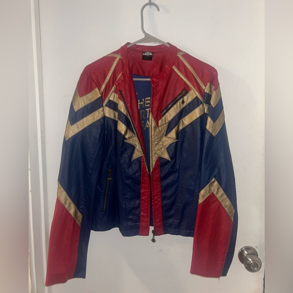 Disney | Jackets & Coats | Captain Marvel Leather Jacket | Poshmark